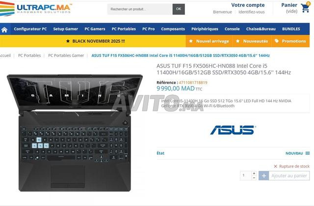 Asus Tuf gaming f15 ba9i n9i 32go ram 1tb rtx 3050 | Ordinateurs ...