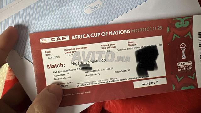 Billets cat2 | Voyages et billetterie à Rabat | Avito.ma